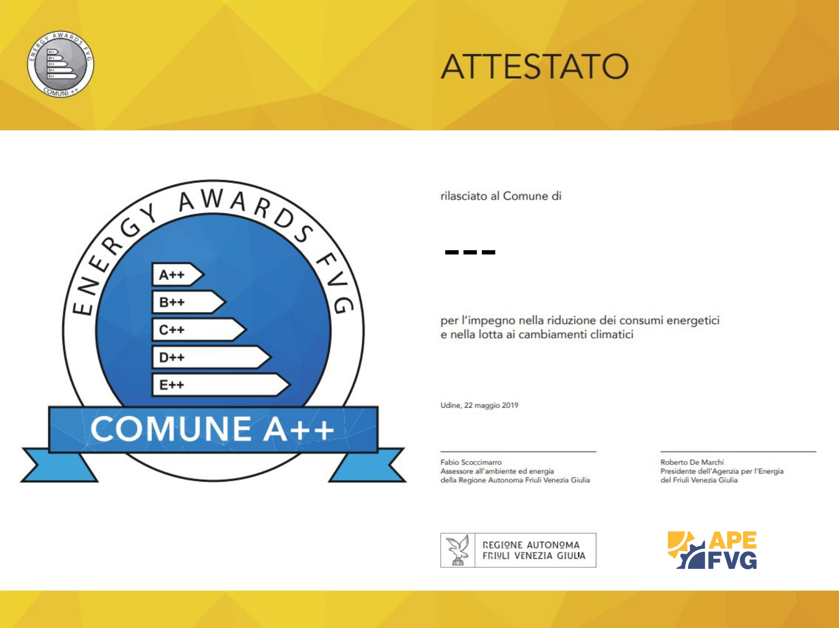 APE FVG - Agenzia Per l'Energia del Friuli-Venezia Giulia